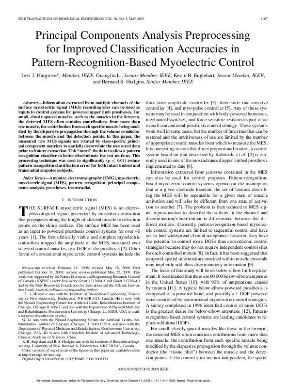(PDF) Principal Components Analysis Preprocessing for Improved Classification Accuracies in ...