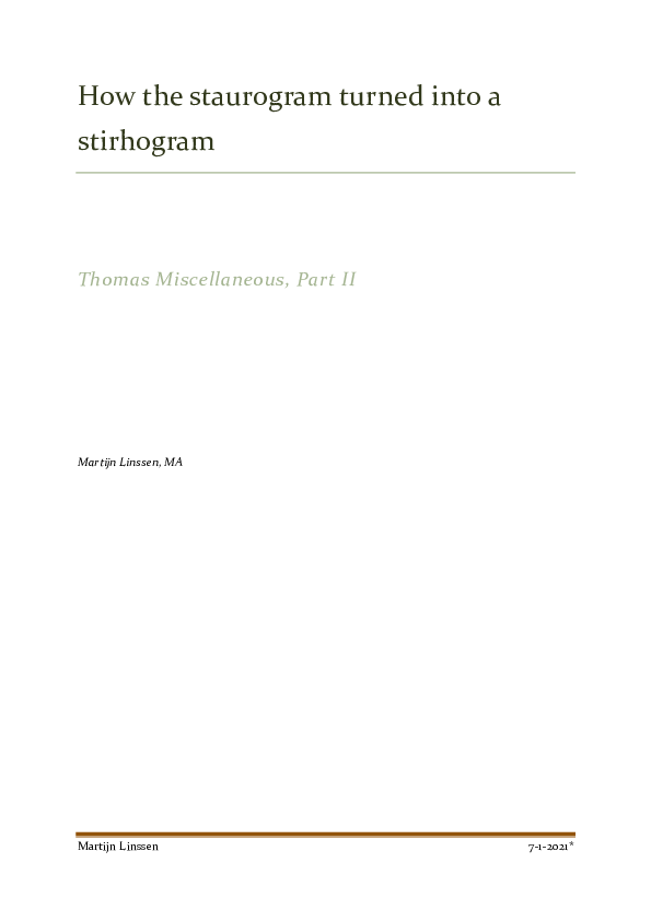 (PDF) How the staurogram turned into a stirhogram