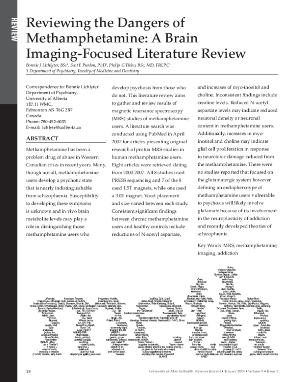 (PDF) Reviewing the Dangers of Methamphetamine: A Brain Imaging-Focused ...