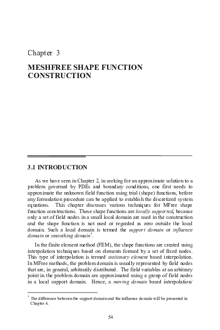 Pdf An Introduction To Meshfree Methods And Their Programming