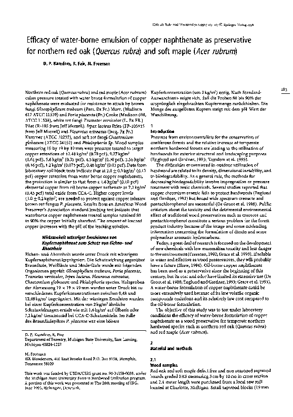 (PDF) Efficacy of water-borne emulsion of copper naphthenate as ...