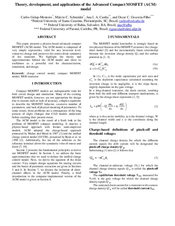 (PDF) Theory, development, and applications of the Advanced Compact ...