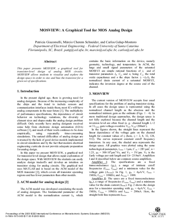 (PDF) MOSVIEW: a graphical tool for MOS analog design