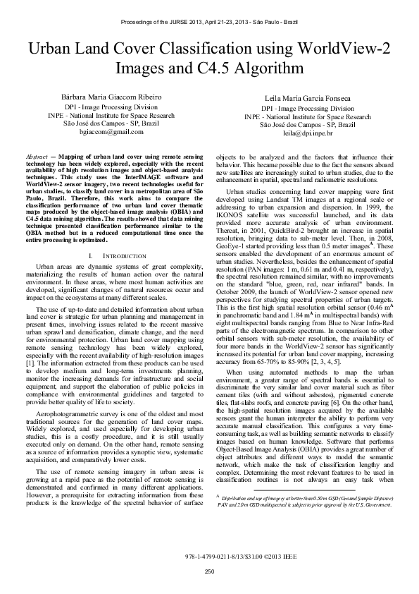 (PDF) Urban Land Cover Classification with C4.5