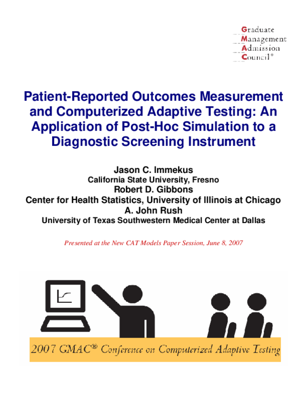 (PDF) Patient-reported outcomes measurement and computerized adaptive ...