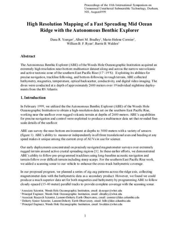 (PDF) High resolution mapping of a fast spreading mid ocean ridge with ...