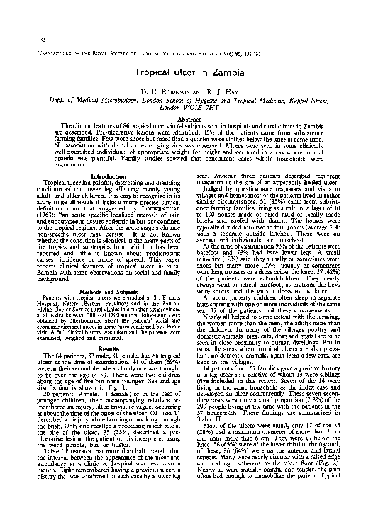 (PDF) Tropical ulcer in Zambia