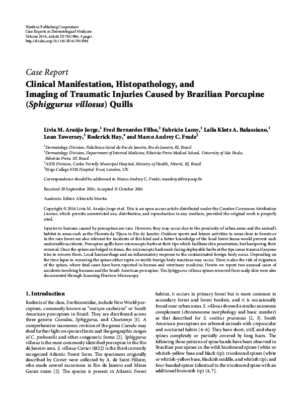 (PDF) Clinical Manifestation, Histopathology, and Imaging of Traumatic ...