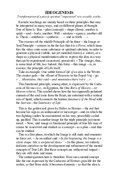 (PDF) IDEOGENESIS : Formation of an Idea: From a Purely Abstract ...