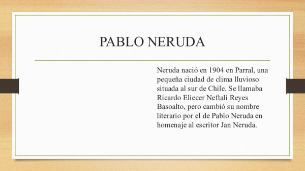 (PPT) PRESENTACIÓN PABLO NERUDA