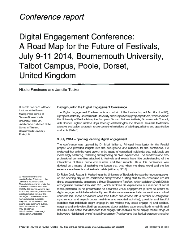 (PDF) Digital Engagement Conference: A Road Map for the Future of ...