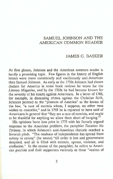 (PDF) Samuel Johnson and the American Common Reader