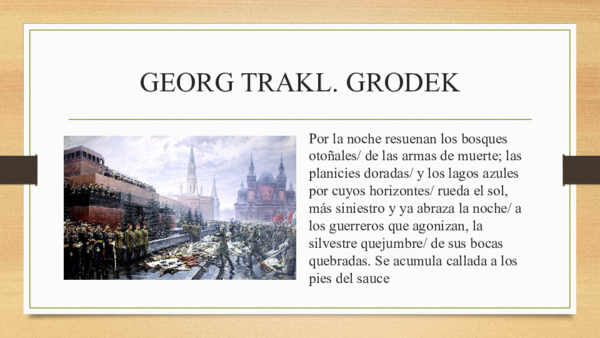 (PPT) GEORG TRAKL GRODEK