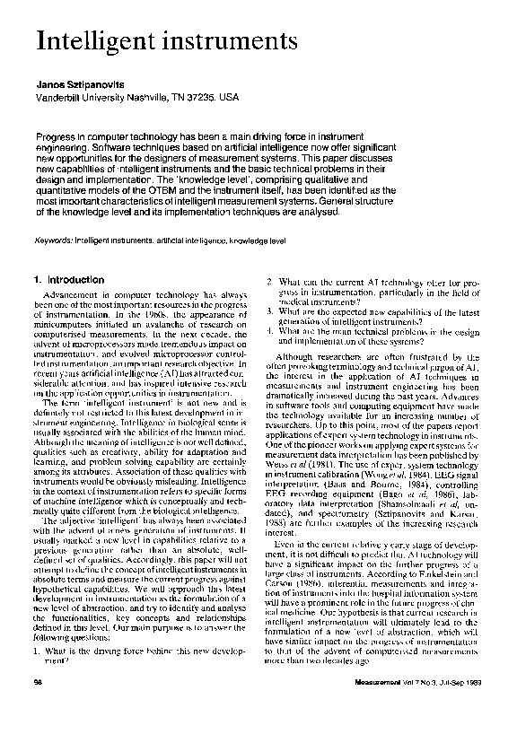 (PDF) Intelligent instruments