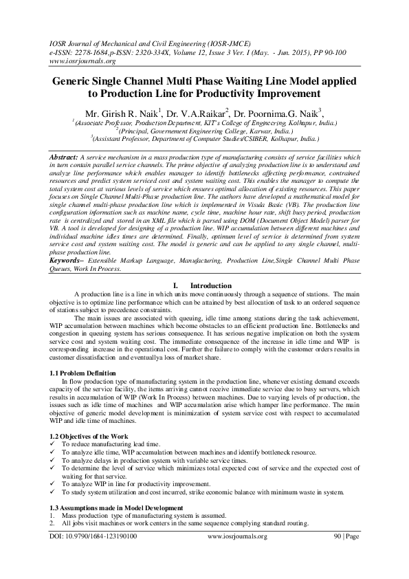 (PDF) Generic Single Channel Multi Phase Waiting Line Model applied to ...