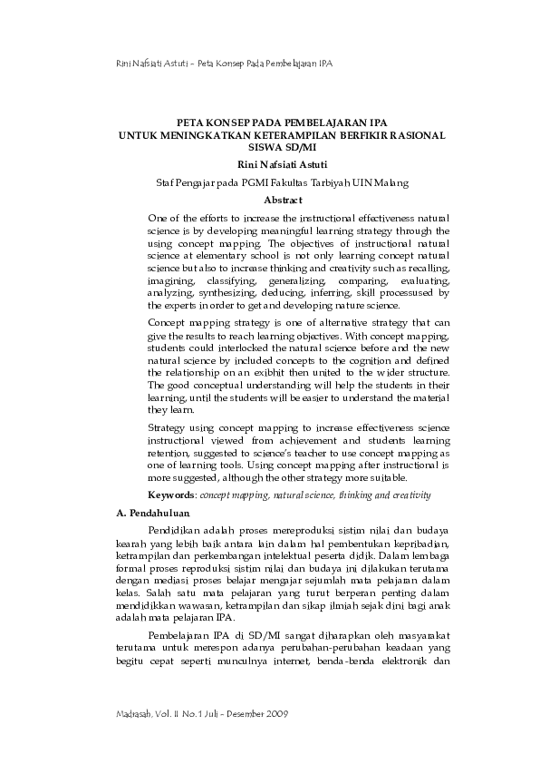 (PDF) Peta Konsep Pada Pembelajaran Ipa Untuk Meningkatkan Keterampilan ...