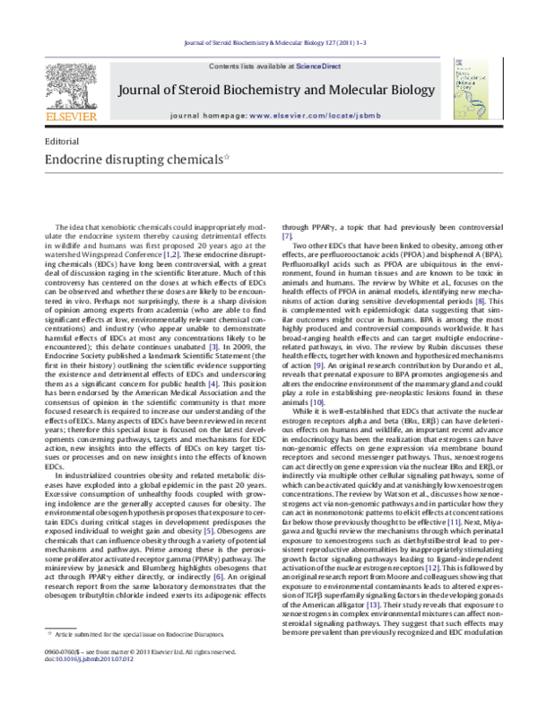 (PDF) Endocrine disrupting chemicals
