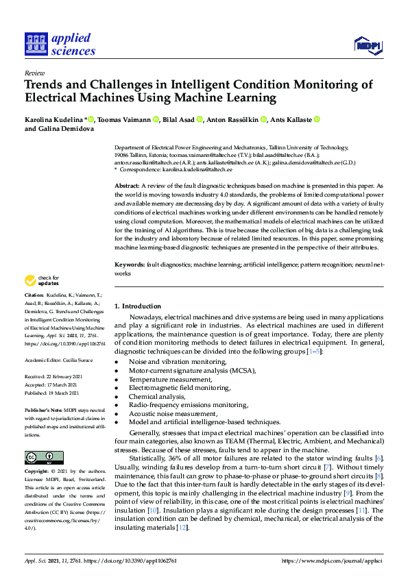 (PDF) Trends and Challenges in Intelligent Condition Monitoring of ...