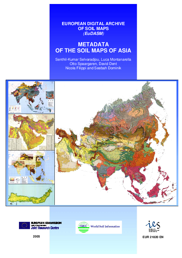 (PDF) Metadata of the Soil Maps of Asia