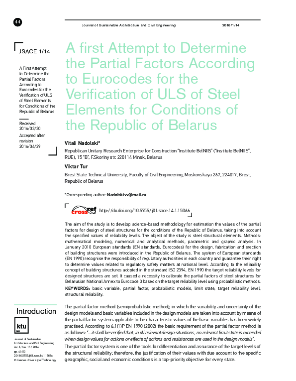 (PDF) A first attempt to determine the partial factors according to ...
