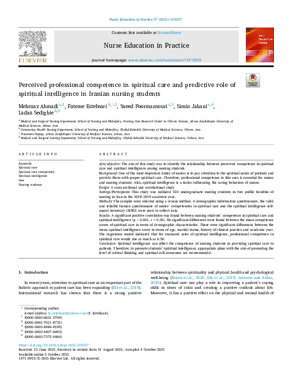 (PDF) Nurse Education in Practice