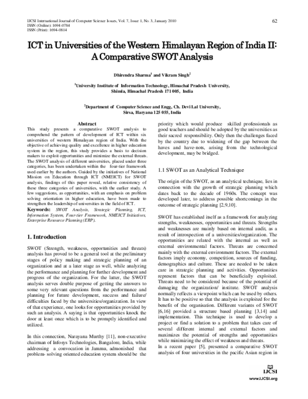 (PDF) ICT in Universities of the Western Himalayan Region of India II ...