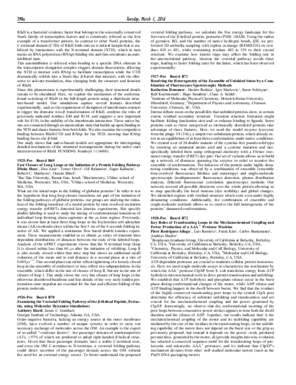 (PDF) Fast Closuer of Long Loops at the Initiation of a Protein Folding ...
