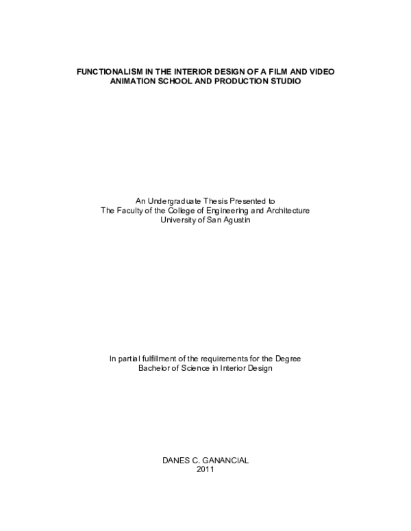 (DOC) FUNCTIONALISM IN THE INTERIOR DESIGN OF A FILM AND VIDEO ...