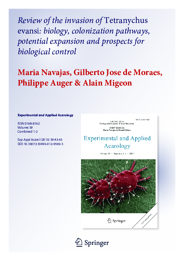 (PDF) Review of the invasion of Tetranychus evansi: biology ...