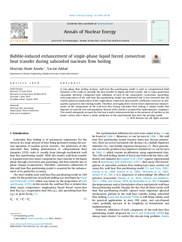 (PDF) Bubble-induced enhancement of single-phase liquid forced convection heat transfer during ...