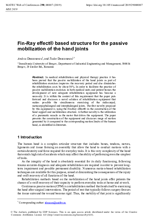 (PDF) Fin-Ray effect® based structure for the passive mobilization of ...
