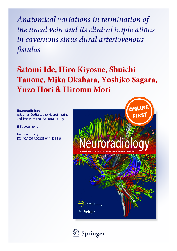 (PDF) Anatomical variations in termination of the uncal vein and its ...