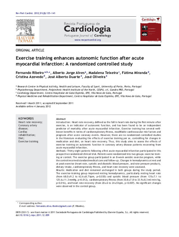 (PDF) Exercise training enhances autonomic function after acute ...