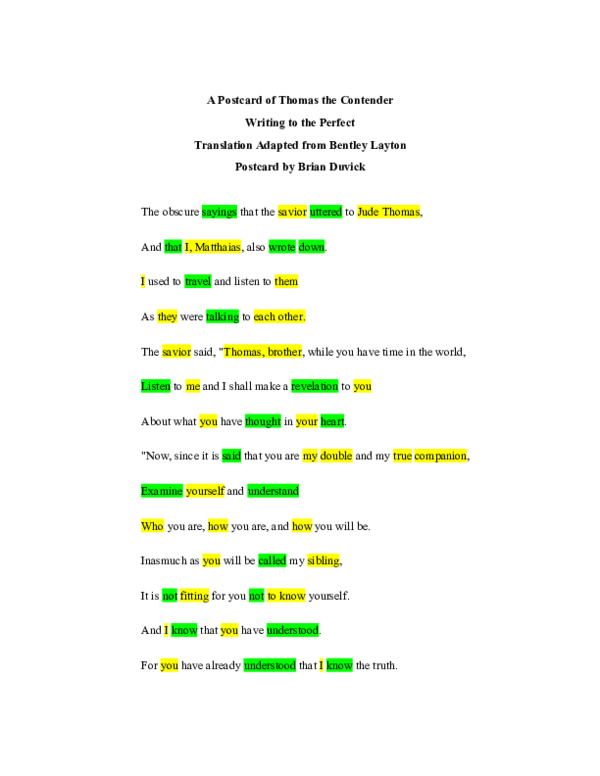 (DOC) A Postcard of Thomas the Contender | Brian Duvick - Academia.edu