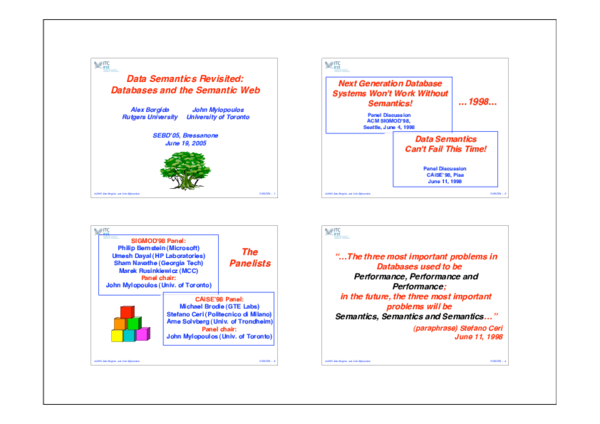 (PDF) Data Semantics Revisited: Databases and the Semantic Web