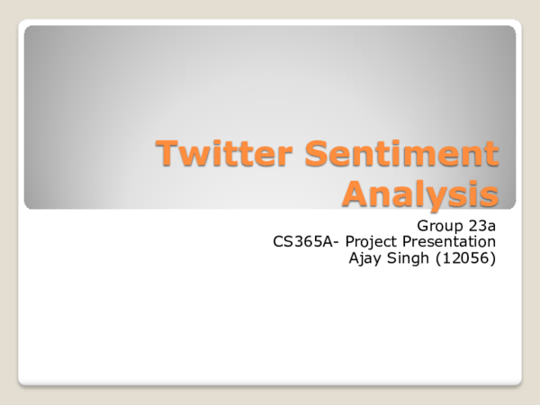 (PDF) Twitter Sentiment Analysis