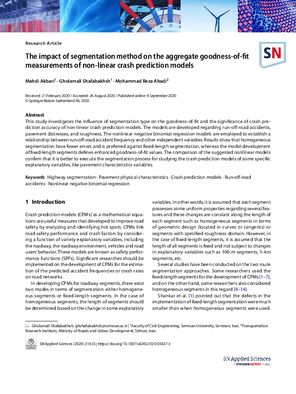 (PDF) The impact of segmentation method on the aggregate goodness-of-fit measurements of non ...