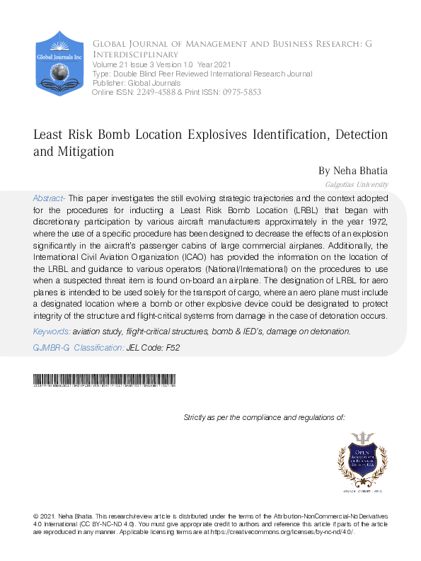 (PDF) Least Risk Bomb Location Explosives Identification, Detection and ...