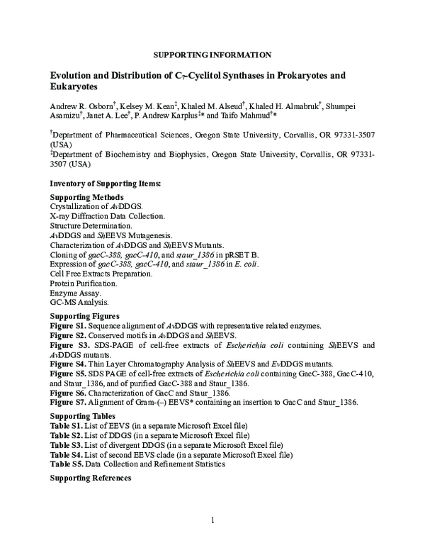 (PDF) Evolution and Distribution of C7-Cyclitol Synthases in ...