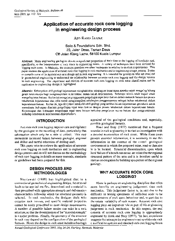 (PDF) Accurate Rock Core Logging in Engineering Design