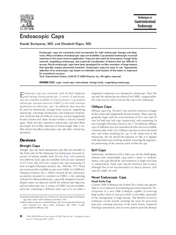 (PDF) Endoscopic Caps