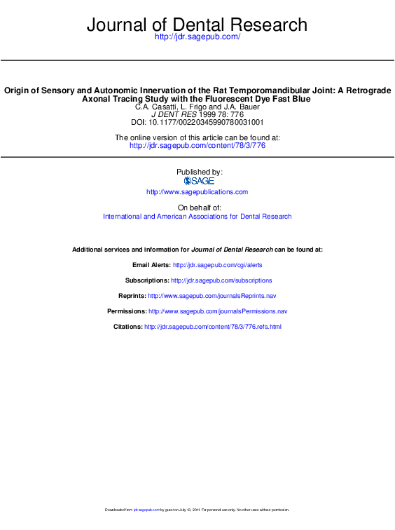 (PDF) Origin of Sensory and Autonomic Innervation of the Rat ...