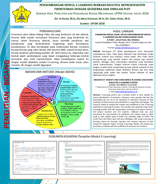 (PDF) PENGEMBANGAN MODUL E-LEARNING BERBASIS MULTIPLE REPRESENTATION TERINTEGRASI DENGAN ...