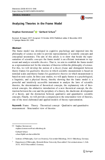 (PDF) 2020: Analyzing Theories in the Frame Model