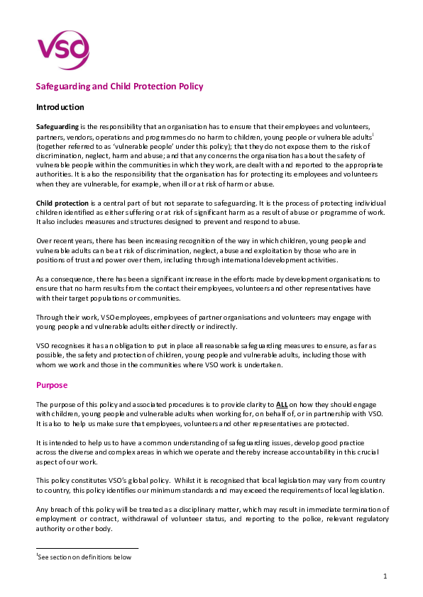 (PDF) Safeguarding and Child Protection Policy Definitions