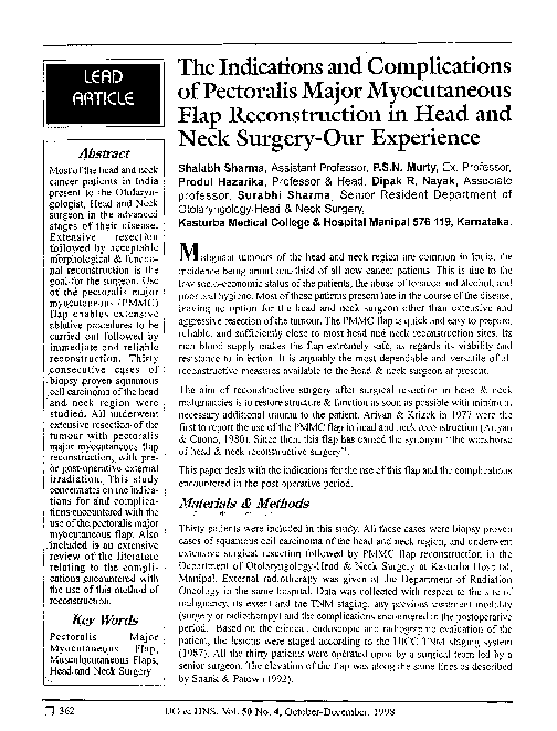 (PDF) The indications and complications of pectoralis major ...
