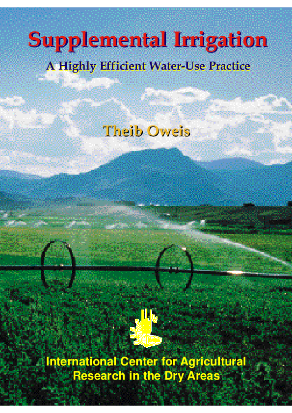 (PDF) Supplemental irrigation: a highly efficient water-use practice