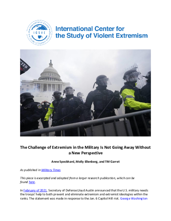 (PDF) The challenge of extremism in the military is not going away ...