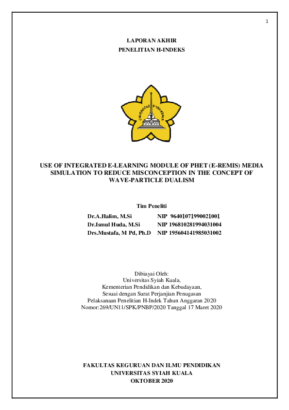 (PDF) USE OF INTEGRATED E-LEARNING MODULE OF PHET (E-REMIS) MEDIA SIMULATION TO REDUCE ...