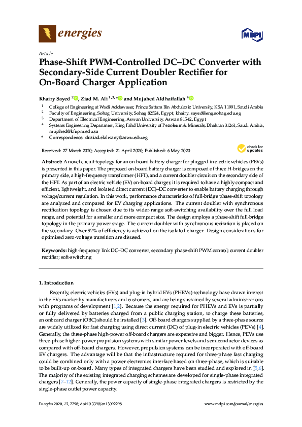 (PDF) Phase-Shift PWM-Controlled DC–DC Converter with Secondary-Side ...